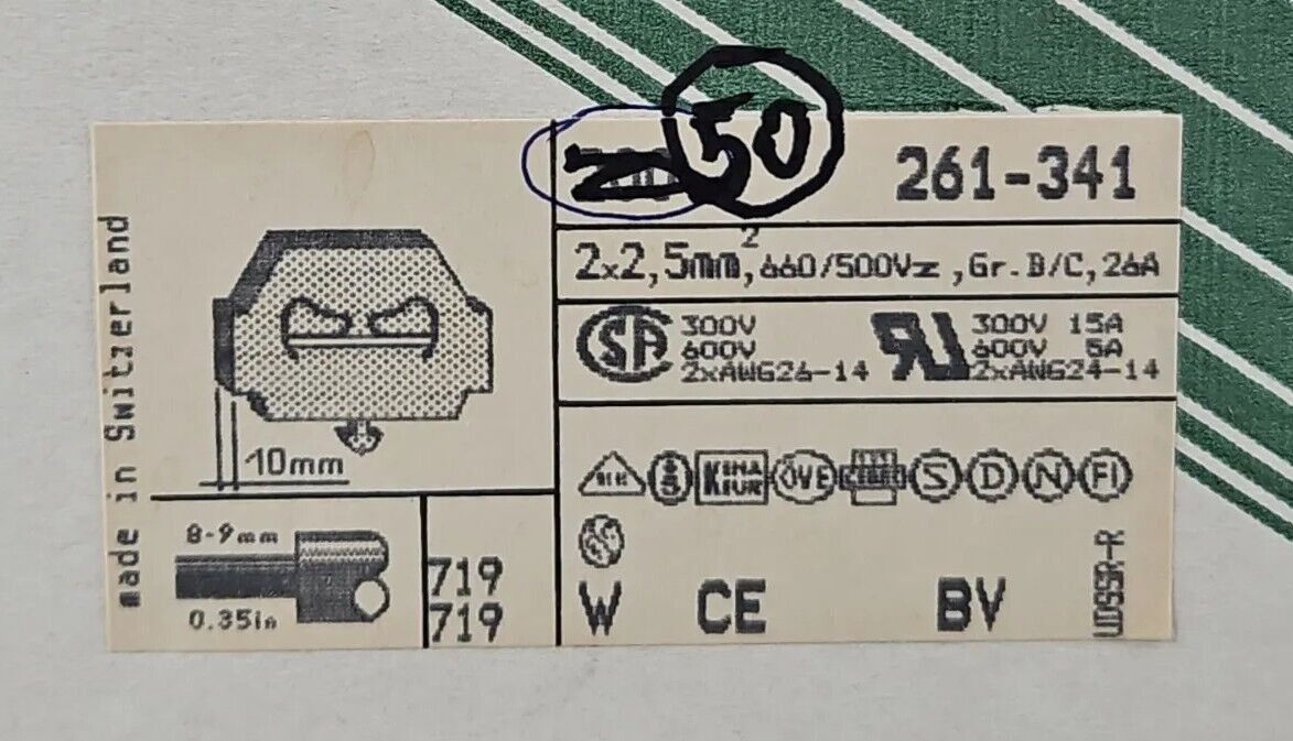 Wago 261-341 Conductor Ground Terminal Block - Pk with 50 Loc3D ...