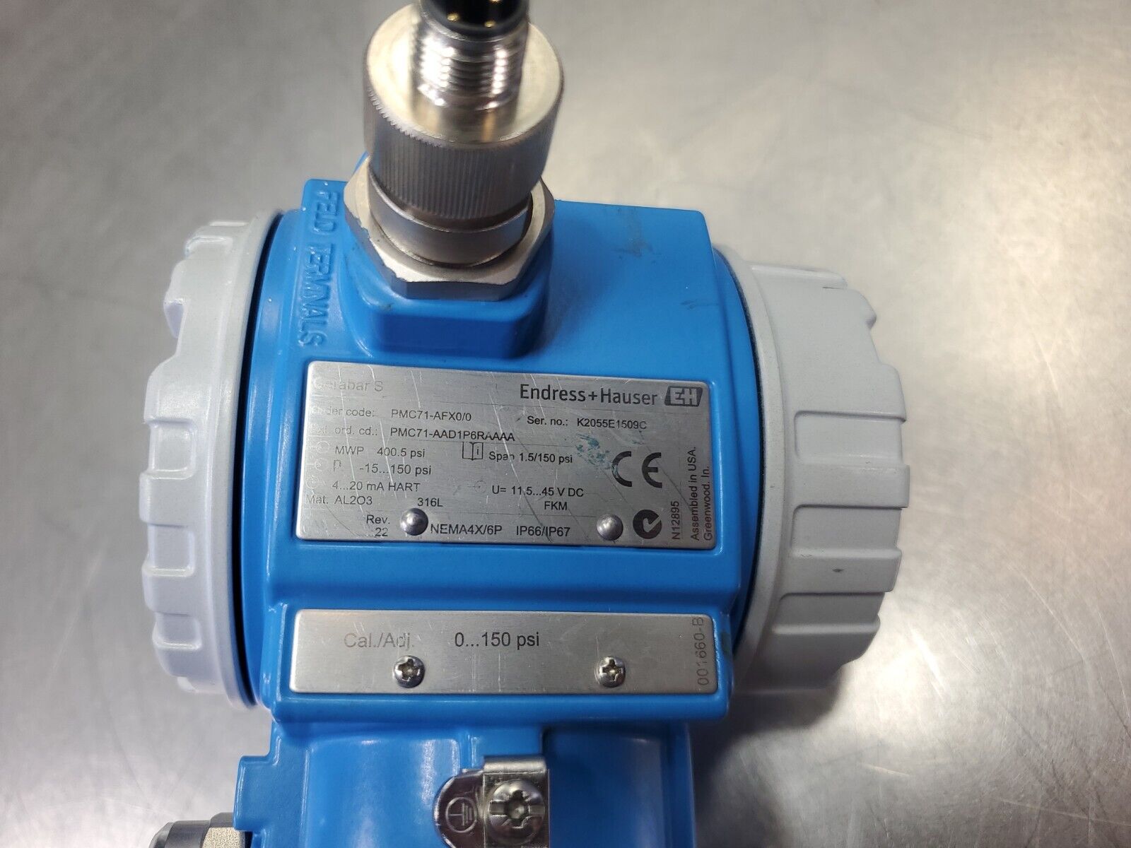 ENDRESS & HAUSER Cerabar S PMC71-AAD1P6RAAAA Pressure Trans/Regulator ...