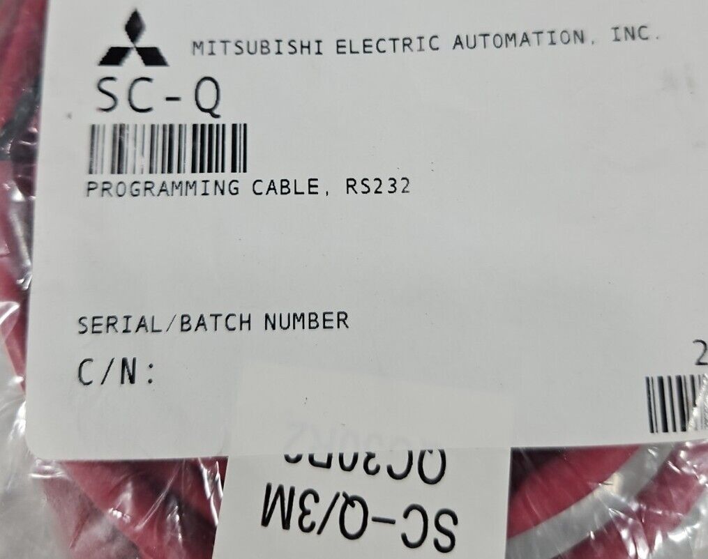 Mitsubishi SC-Q/3M PROGRAMMING CABLE, RS232 (QC30R2) - 9.5 ft. 5E-19 – Palmetto Automation Inc.