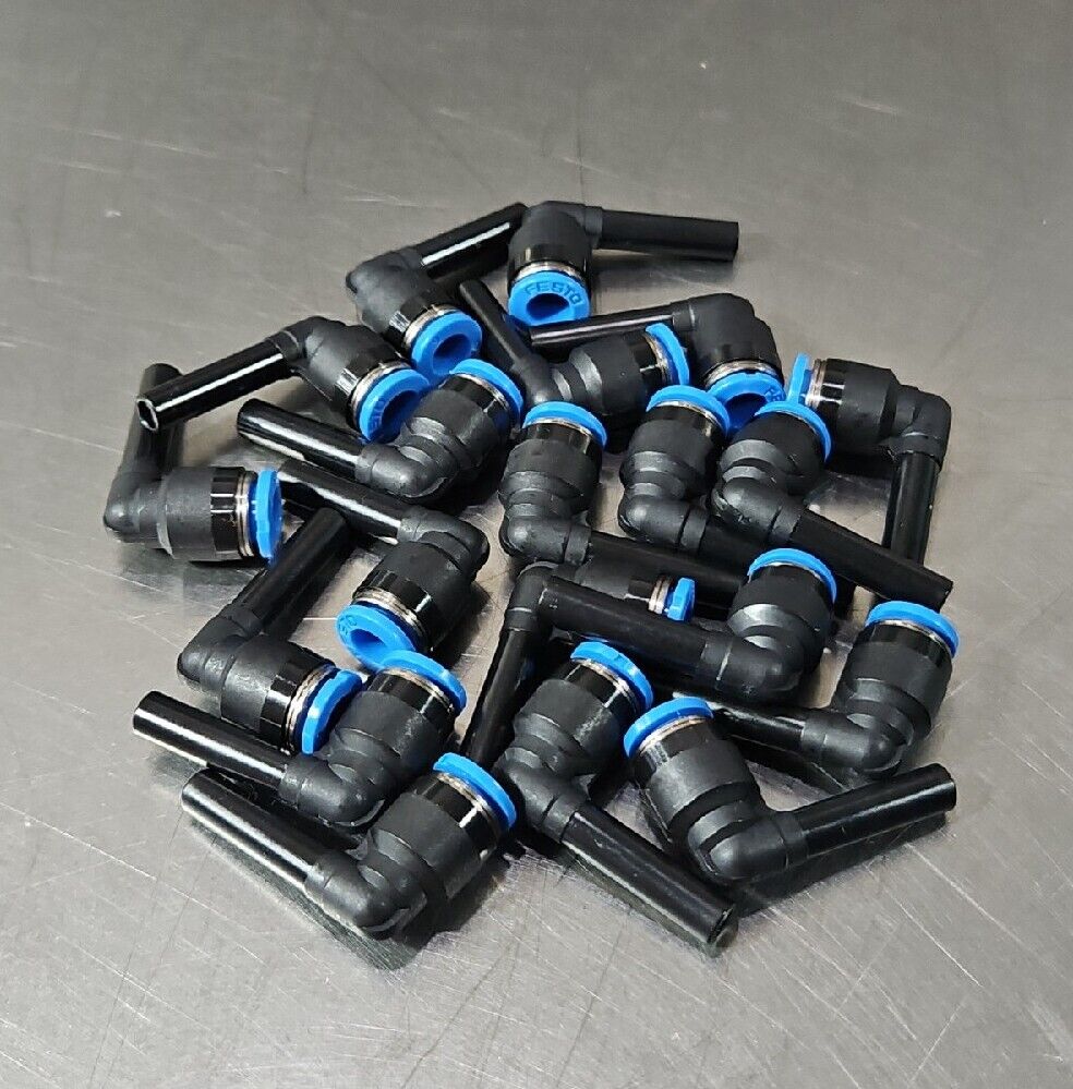 Festo Quick Connect 1/4” Pipe x 6 elbow - Lot of 20. Loc 6D-10 ...