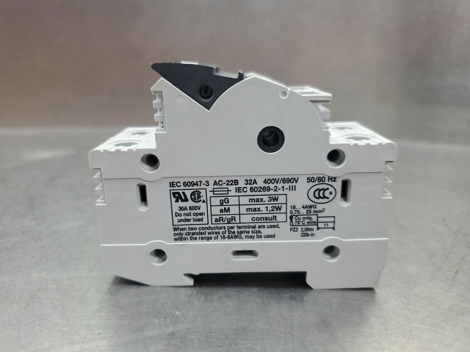 Wöhner AES 2x38 Fuse Holder 32A 690V 2P Fuse Holder w/2, 5Amp Fuses. 4 ...