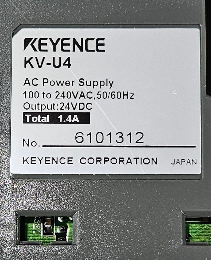 KEYENCE KV-U4 AC POWER SUPPLY 100 TO 240VAC 50/60HZ OUTPUT 24 VDC Loc ...