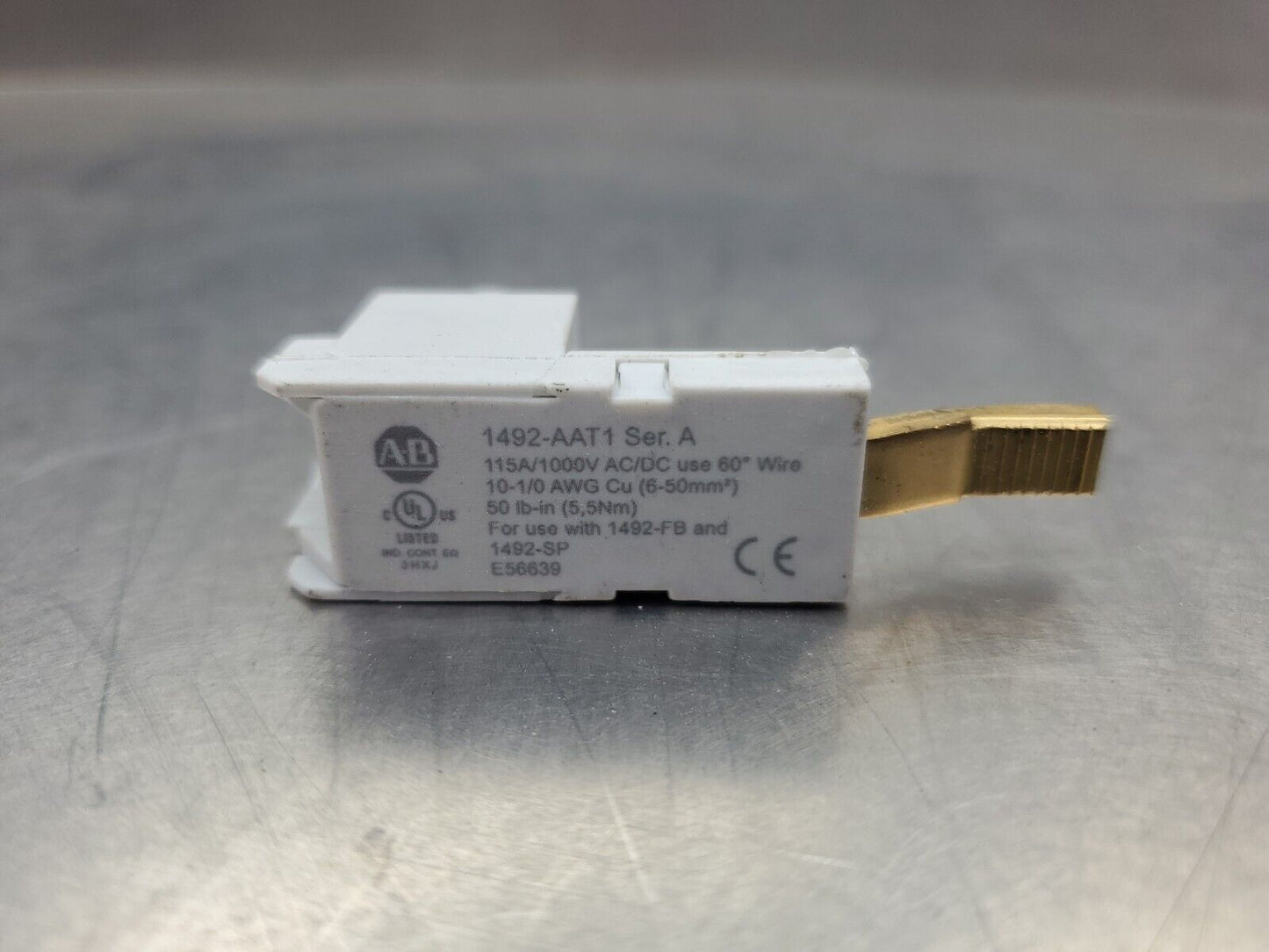 Allen Bradley 1492-AAT1 Ser. A Feed Bus Bar Lug Connector. 4D – Palmetto Automation Inc.