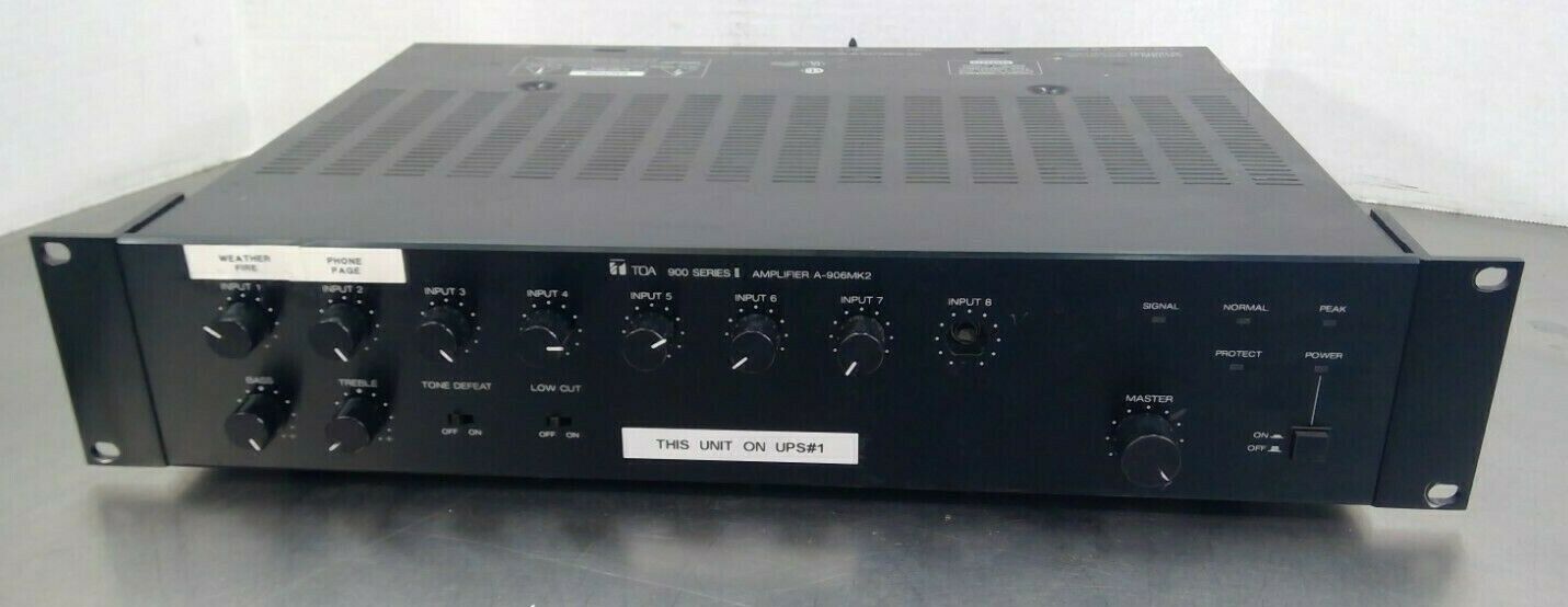 TOA Power Amplifier A-906MK2 60 Watt 2E – Palmetto Automation Inc.