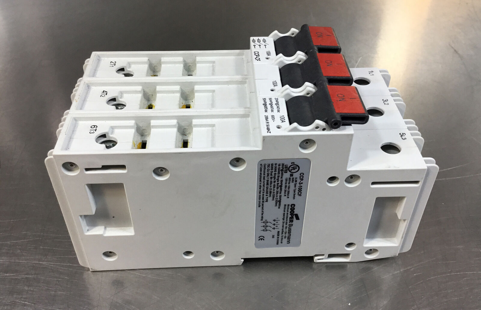 Cooper Bussmann CCP-3-100CF Fusible Disconnect Switch 3Ph 100A 600VAC – Palmetto Automation Inc.