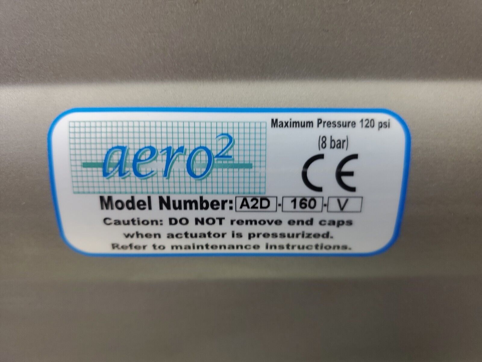 Aero² A2D-160-V 120psi (8bar) Pneumatic Actuator. 6C-21 – Palmetto Automation Inc.