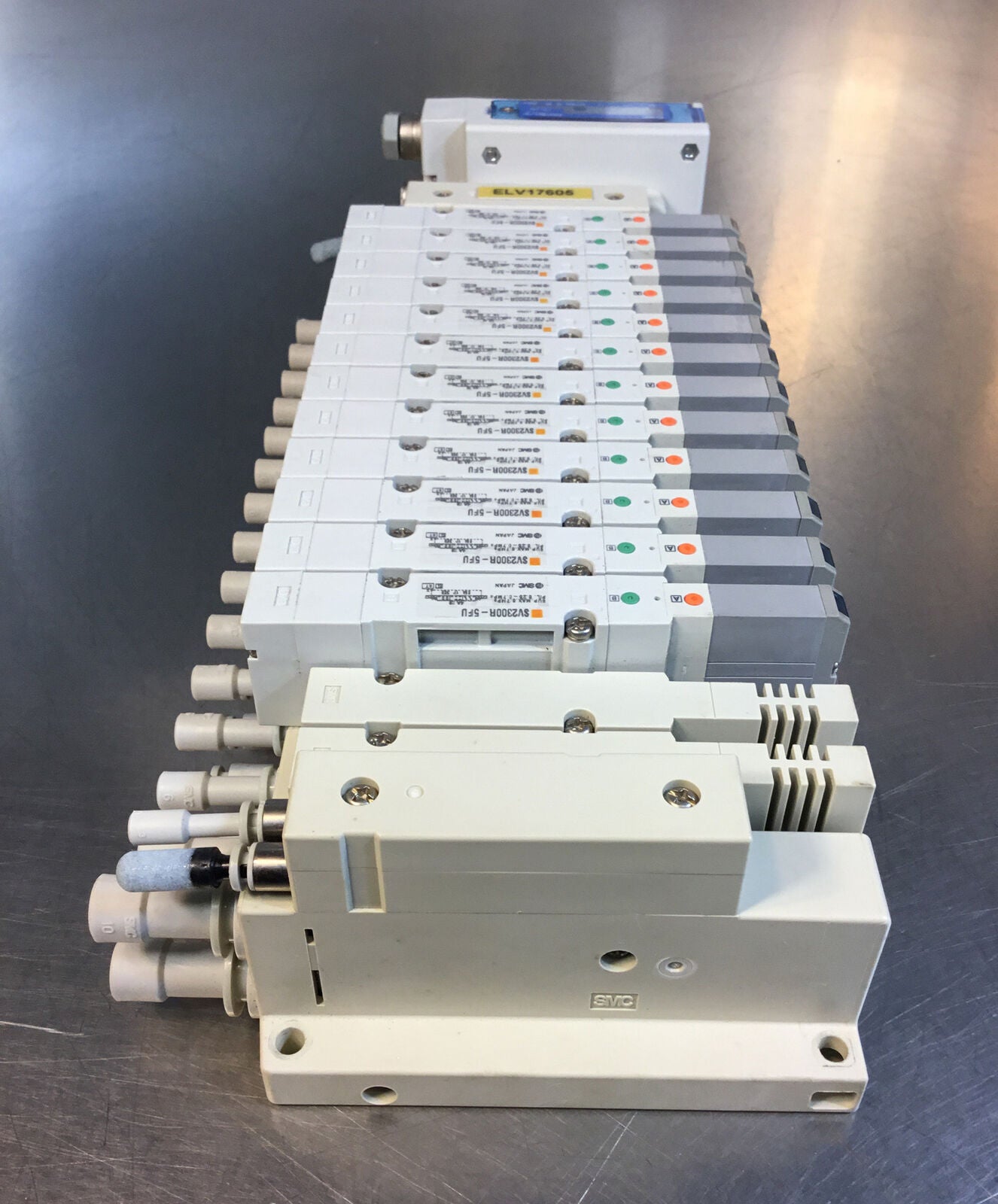 (1) SMC EX260-SEN1 & (12) SMC SV2300R-5FU & (1) SMC BASE UNIT 6B – Palmetto Automation Inc.