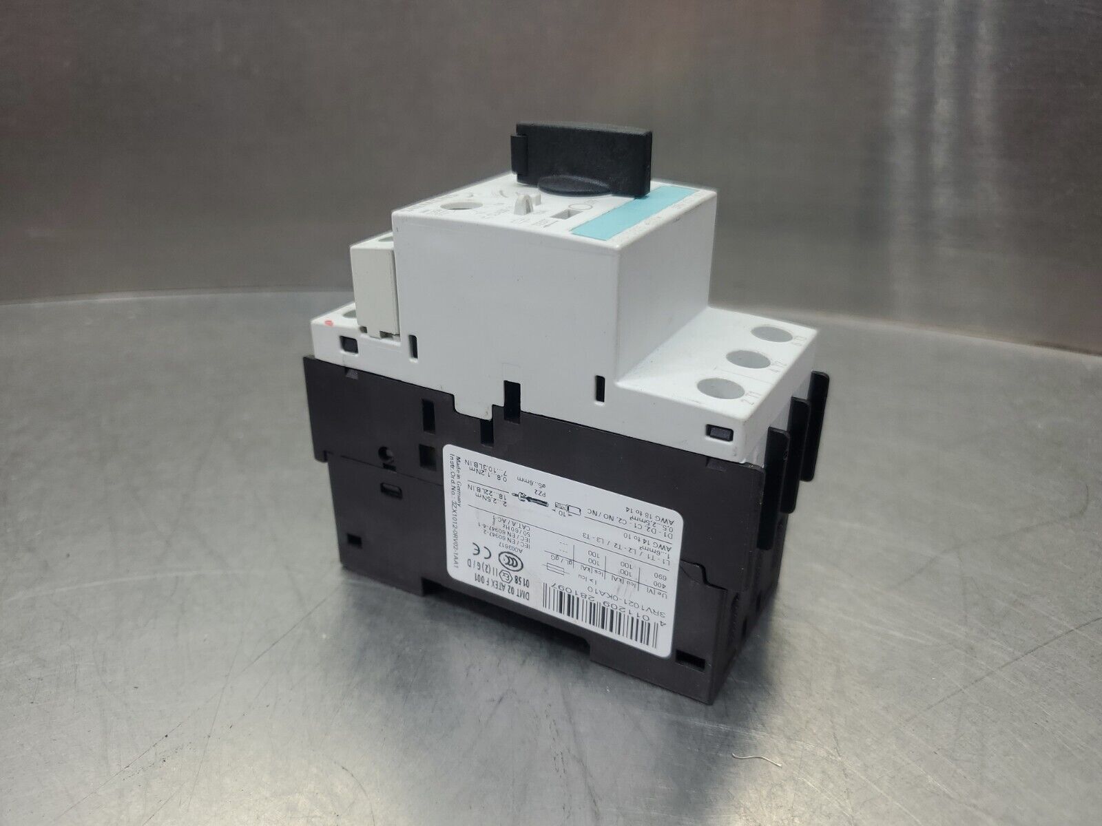 SIEMENS SIRIUS 3RV1021-0KA10 MOTOR STARTER. 4C-1 – Palmetto Automation Inc.