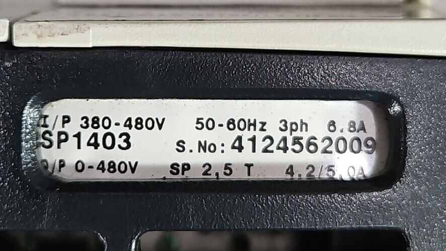 Control Techniques SP1403 1.5/2.2kW EMERSON UNIDRIVE. Loc1D – Palmetto ...