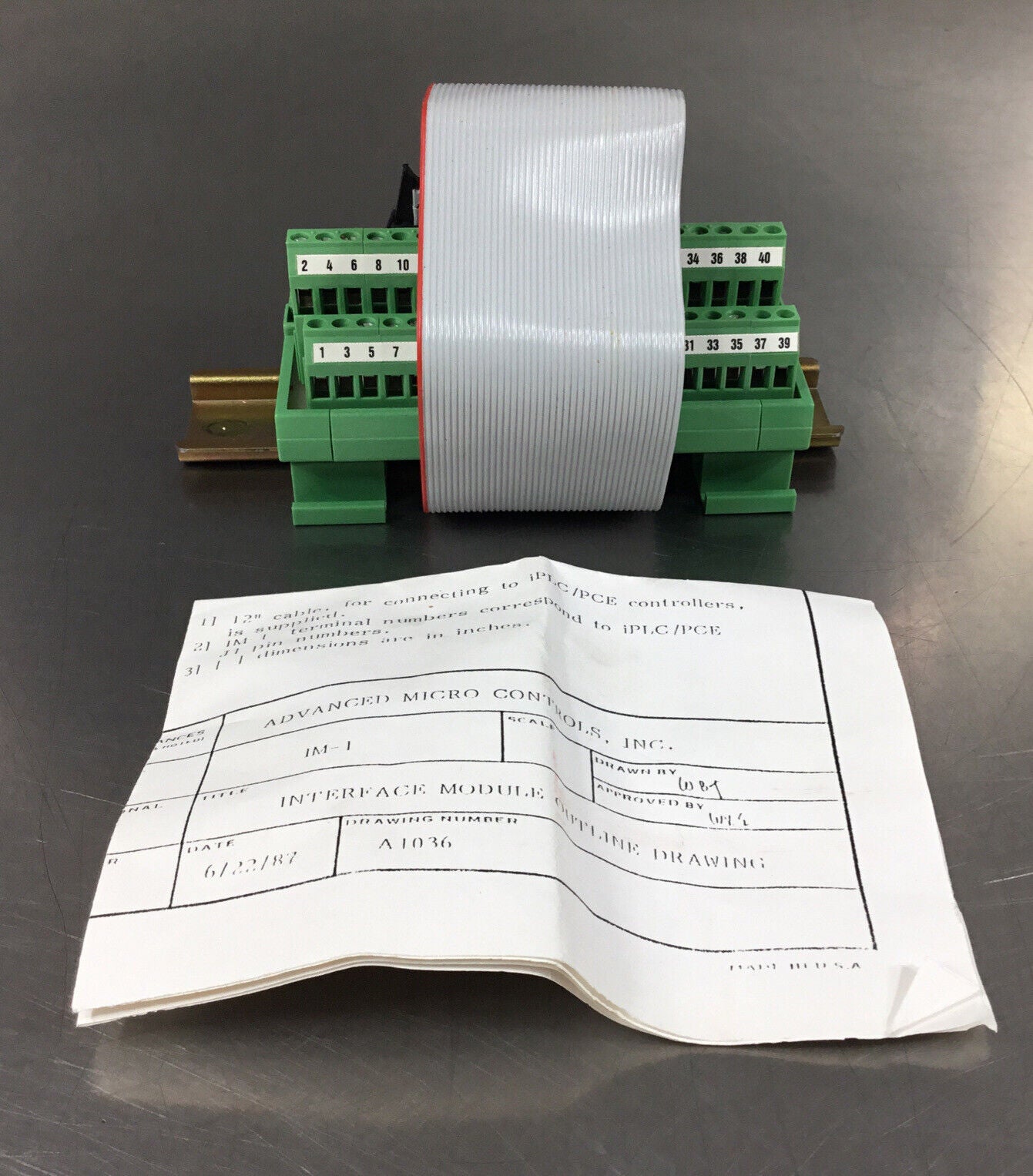 ADVANCED MICRO CONTROL IM-1 INTERFACE MODULE 6 INCH LONG MOUNTING RAIL ...