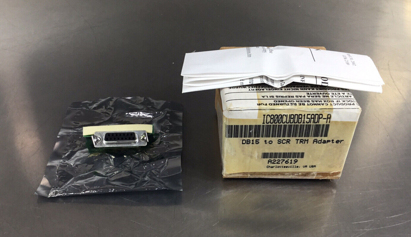 GE FANUC IC800CUDBD15ADP-A DB15 to SCR TRM Adapter 3D-22 – Palmetto ...