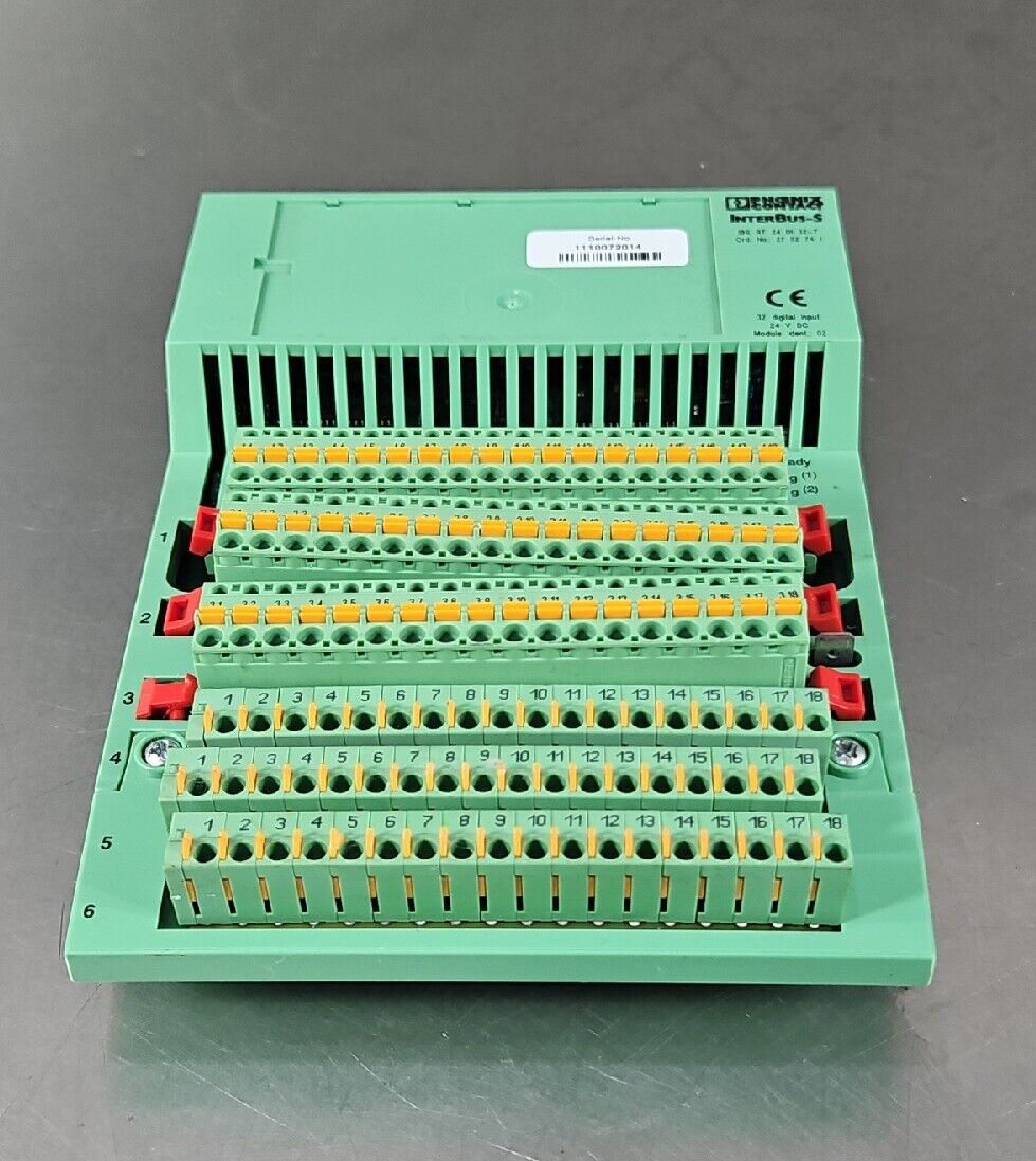 Phoenix Interbus-S Digital Input IBS RT 24 DI 32-T (Ord:2752741) Loc 3 ...