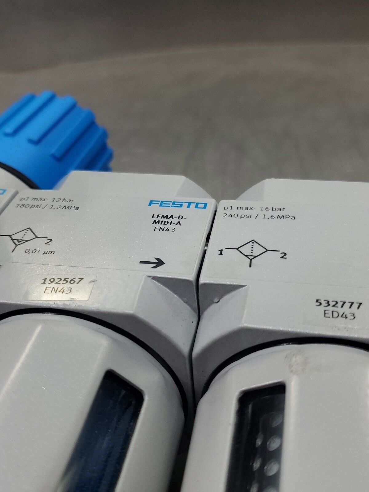 Festo LFR-D-MIDI-A|LFMA-D-MIDI-A|LFX-D-MIDI Filter Regulator Module. 6 ...