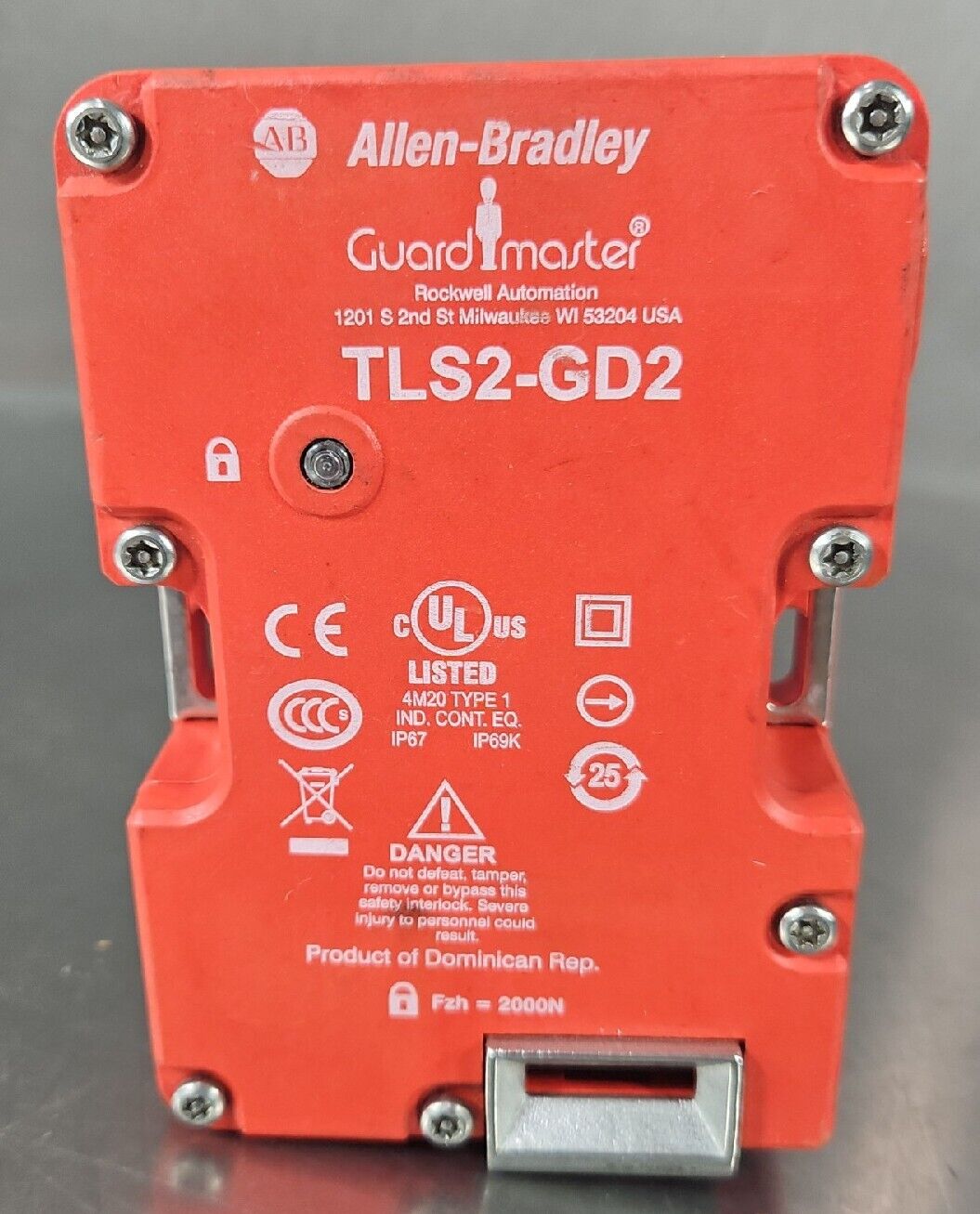 Allen-Bradley Guard Master TLS2-GD2 Switch Loc 3D-31 – Palmetto ...