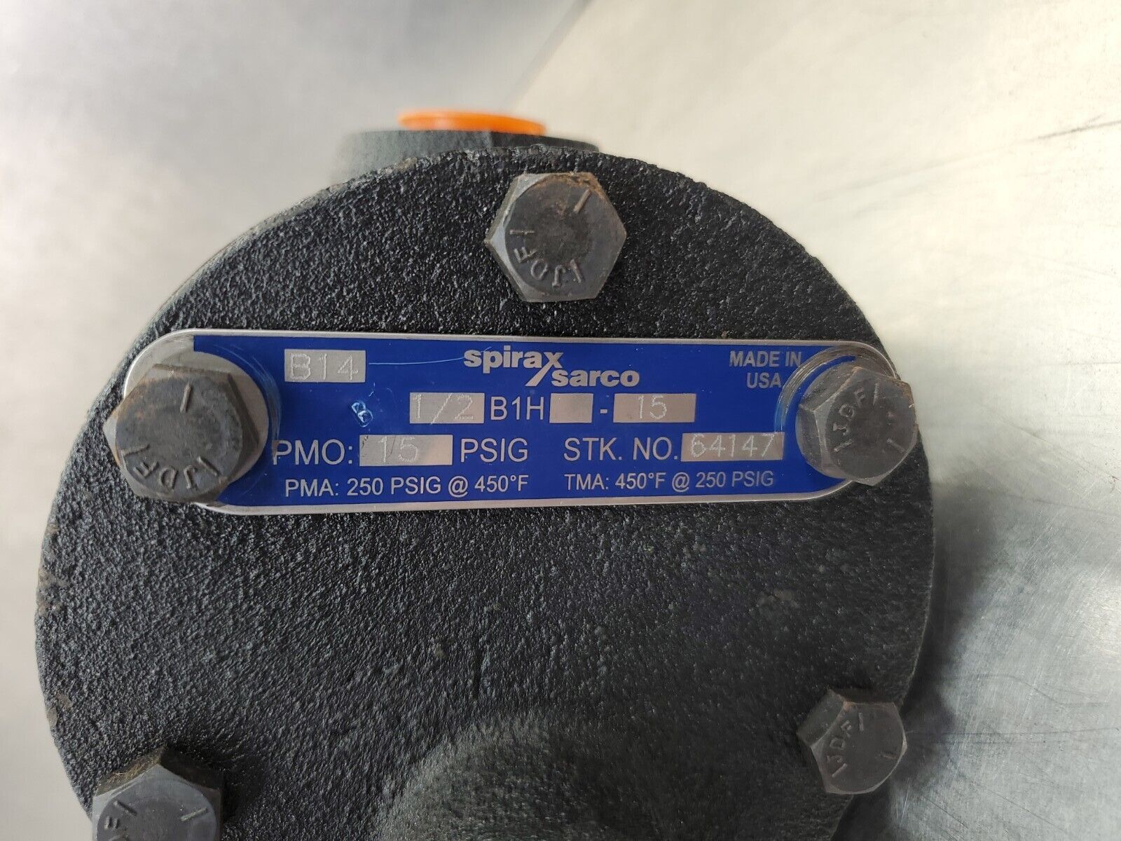 Spirax Sarco 1/2 B1H-15, Stock Number 64147, PMO 15Psig, B15, Steam Tr ...