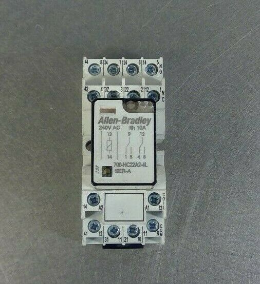 Allen-Bradley 700-HC22A2-4L Ser A Relay w/ 700-HN103 Ser C Relay Socke ...