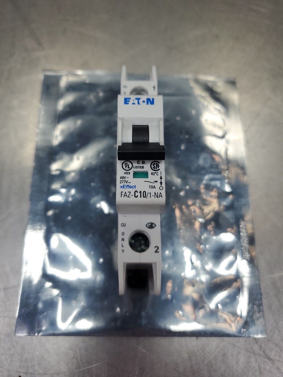Eaton FAZ-C10/1-NA-SP EN/IEC 10 A, 277/480V AC Circuit Breaker. 4E-7 ...