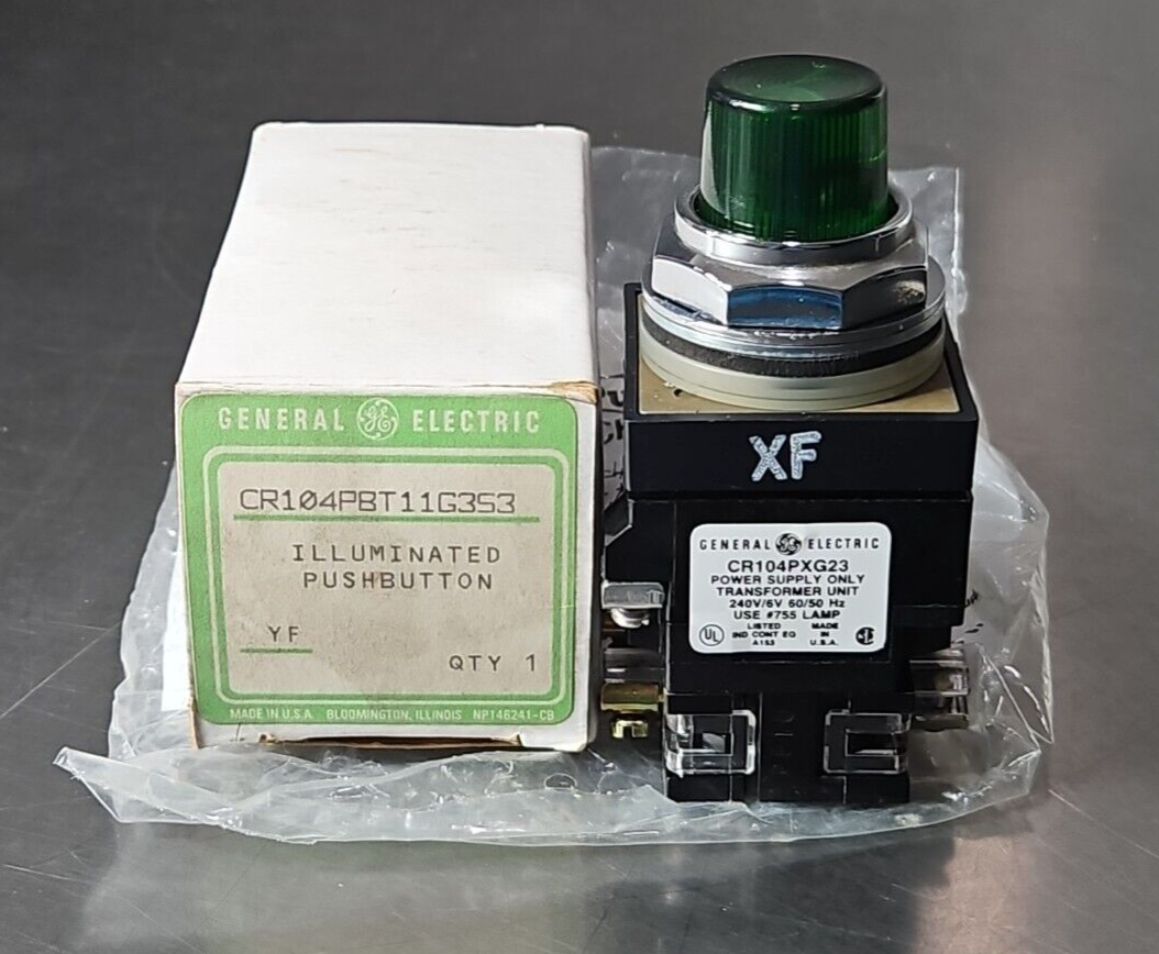 GE CR104PBT11G353 GREEN ILLUMINATED PUSHBUTTON. Loc4D23 – Palmetto ...