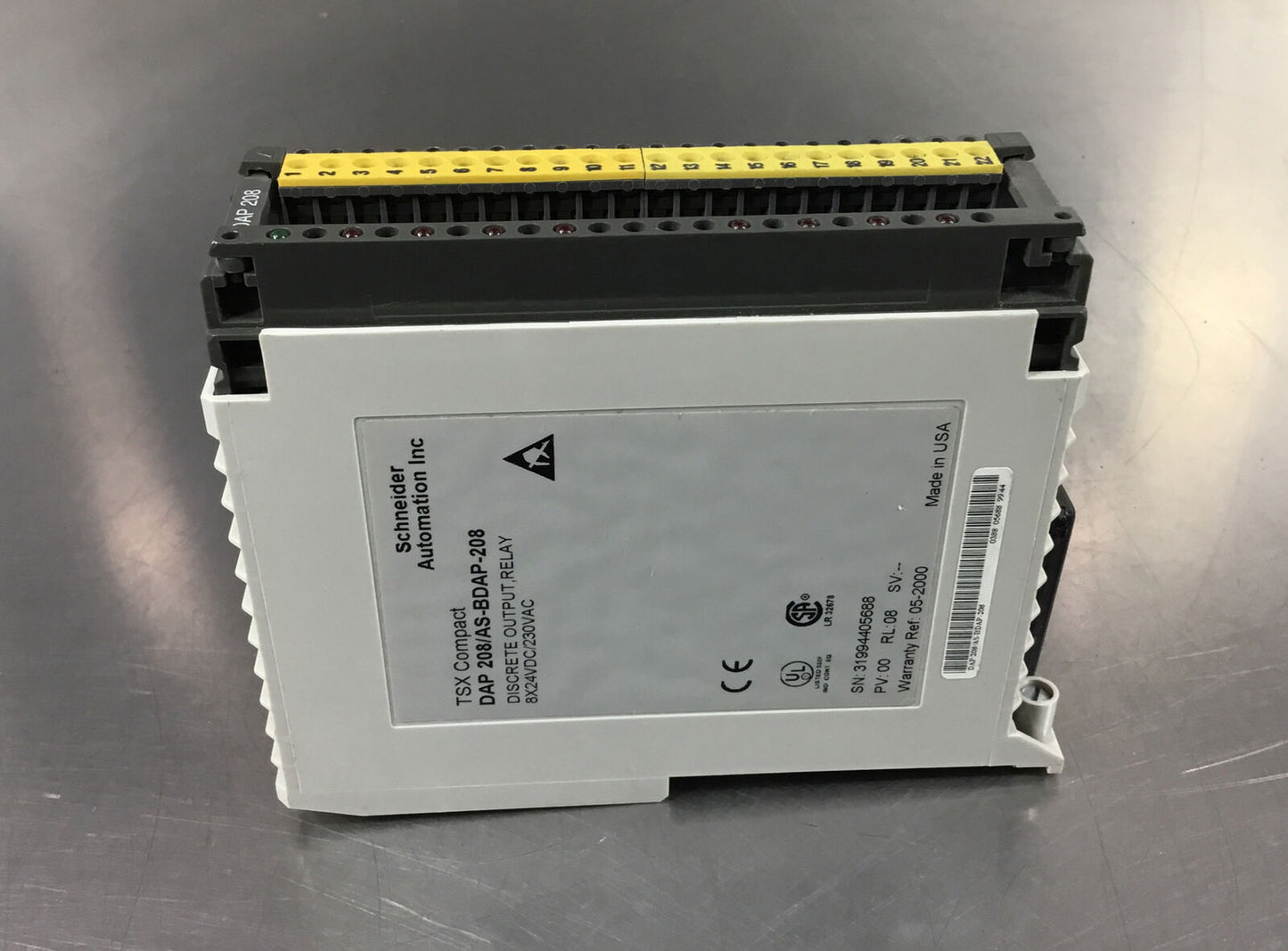 Schneider DAP208/AS-BDAP-208 TSX Compact Discrete Output Relay Module ...
