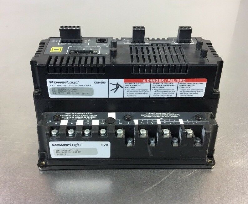 Square D CM4000 PowerLogic Circuit Monitor Series D3 CVM Series A1 4B ...