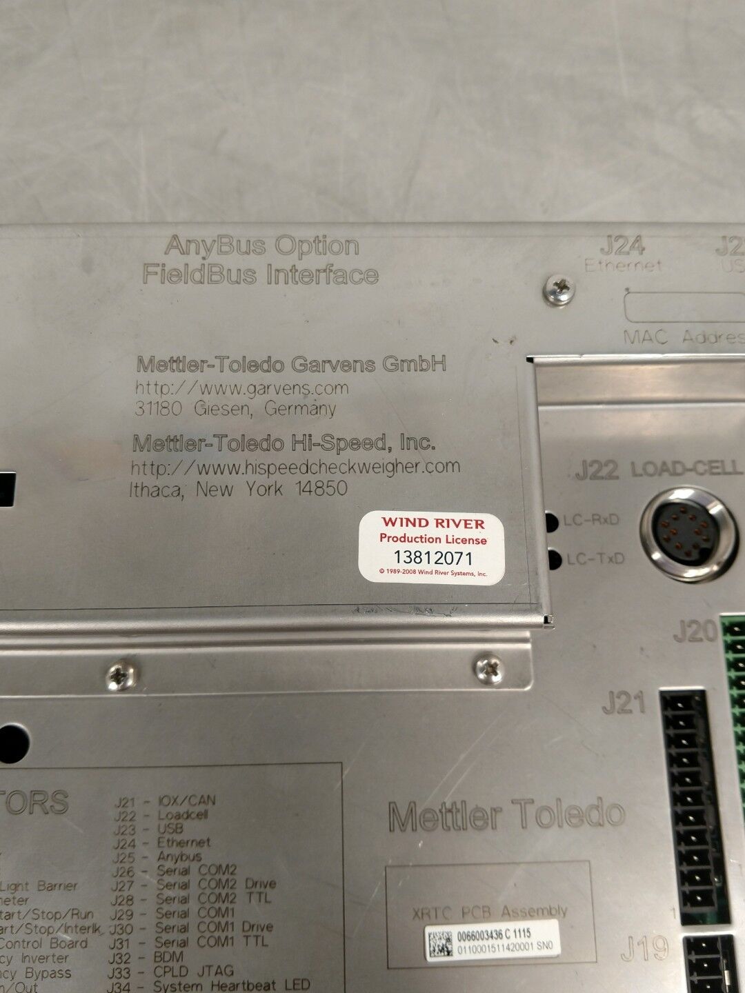 METTLER TOLEDO XRTC PCB ASSEMBLY FIELDBUS INTERFACE ANYBUS OPTION 2E – Palmetto Automation Inc.