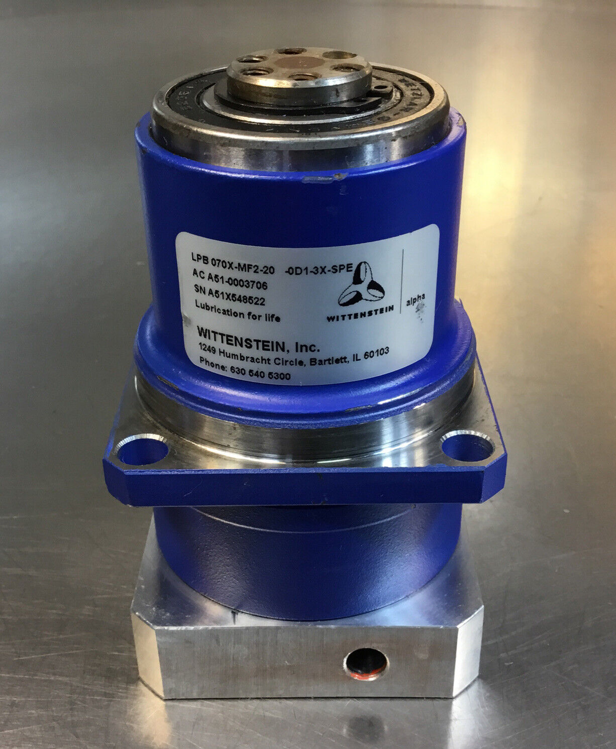 WITTENSTEIN ALPHA LPB 070X-MF2-20-0D1-3X-SPE Planetary Gear Head 1D ...