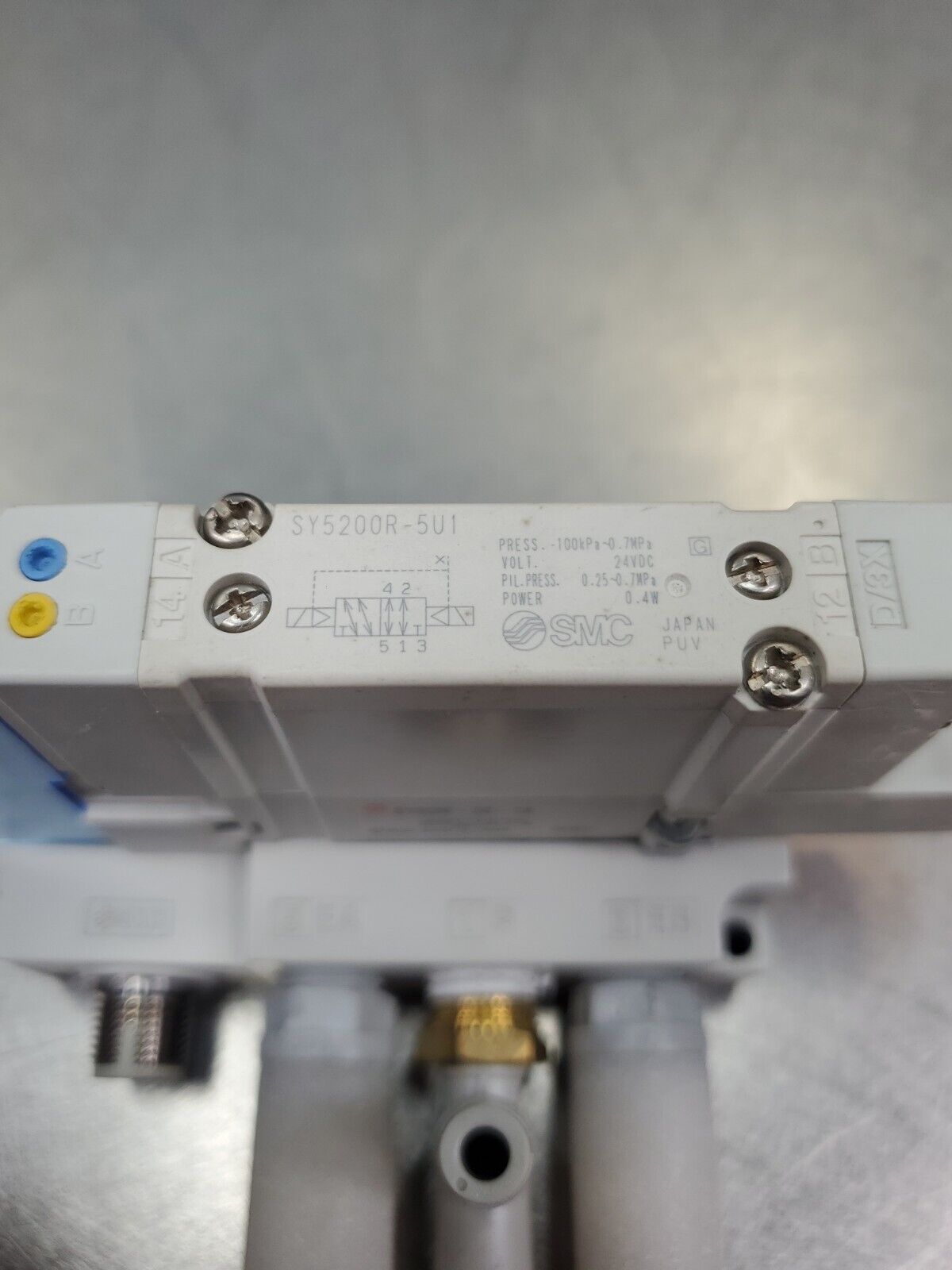 SMC SY50M-50-1A Module w/SY5200R-5U1 Solenoid Valve. 6D-2 – Palmetto ...